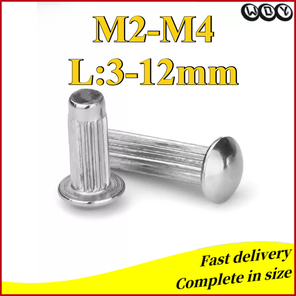 Solid Rivet Knurled Aluminum Rivets Round Head Rivet / Signage Rivets ...