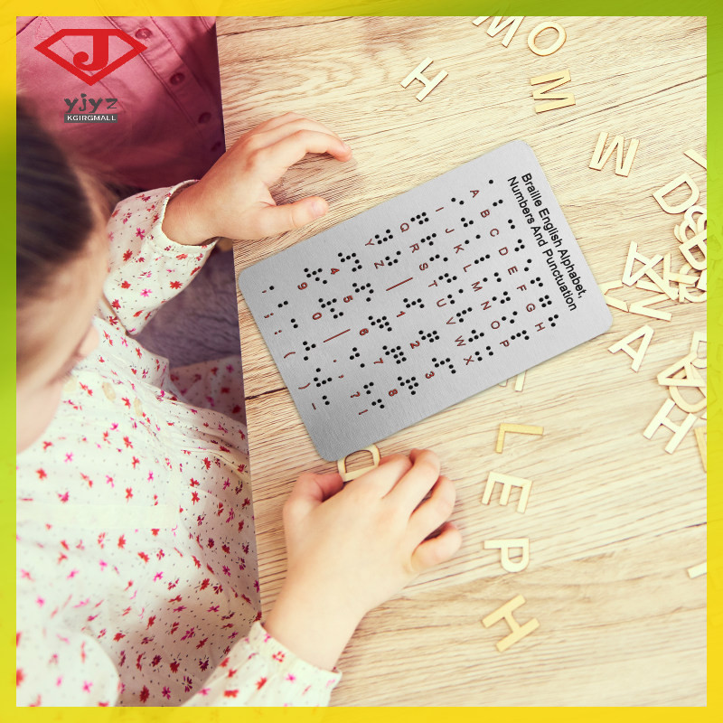 [READY STOCK] Braille Alphabet Board With Raised Dots Stainless Steel ...