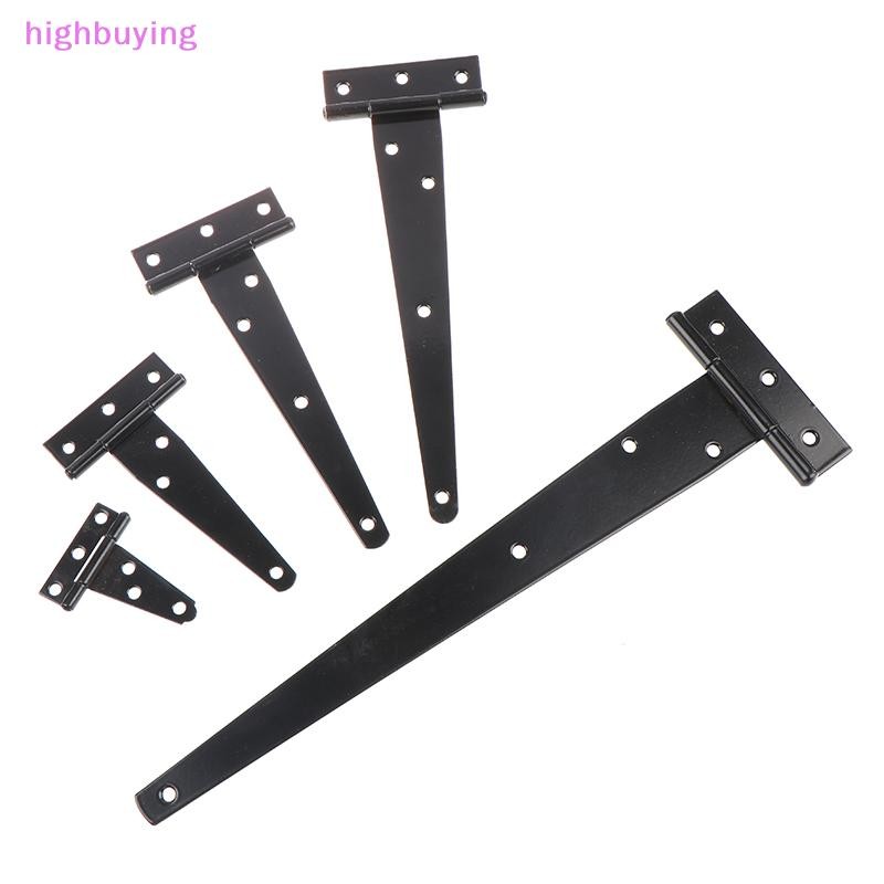 HBPH Black Paint T Shape Triangle Hinge Cabinet Shed Wooden Door Gate ...
