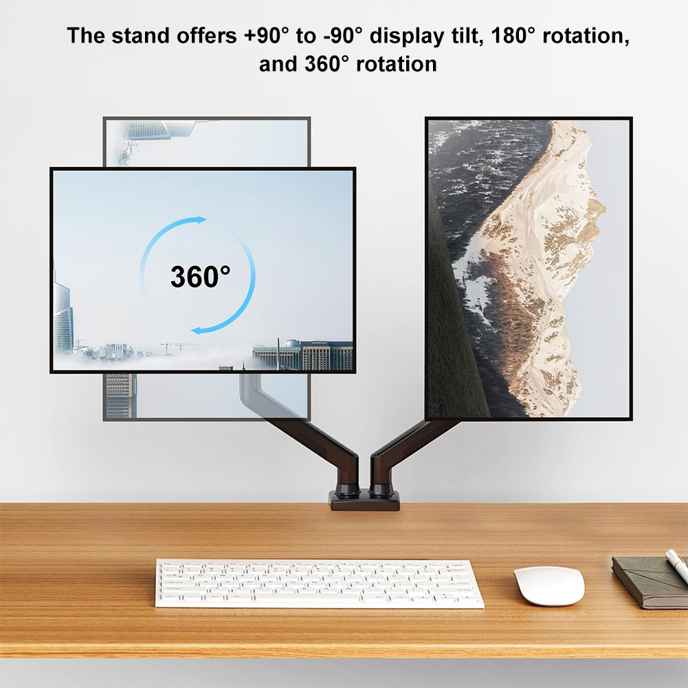 12-34in Dual Monitor Bracket Adjustable Expandable Dual Display Stand ...