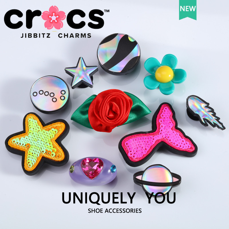 Jibbitz crocs 3D Shoe Buckle Rose Cartoon Planet Fashion Shoes ...