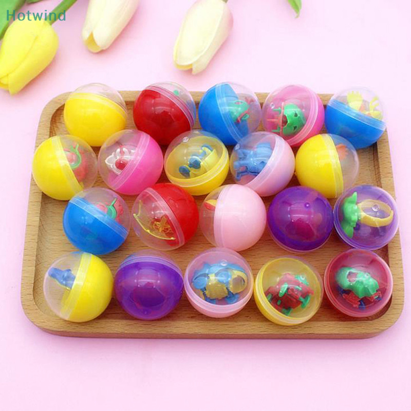 HW 10Pcs/pack Plastic Surprise Ball Capsules Toy with Inside Different ...