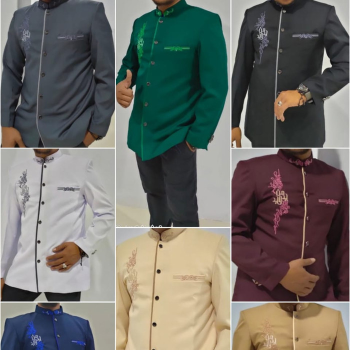 Men's MUSLIM CLOTHING JASKO CLOTHES JAS DESIGN KOKO MOTIF EMBROIDERED ...