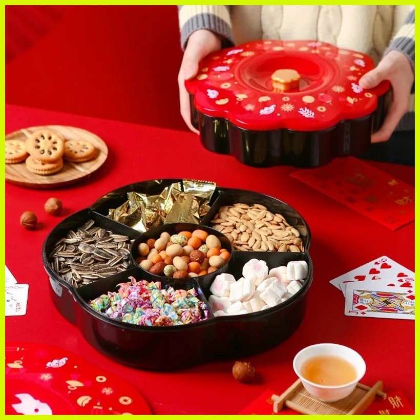 ♞CNY Candy Box Snack Tray Food Storage Box okvM | Shopee Philippines