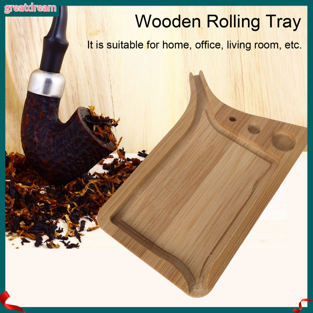 greatdream| Cone Loading Rolling Tray Portable Wooden Rolling Tray for ...