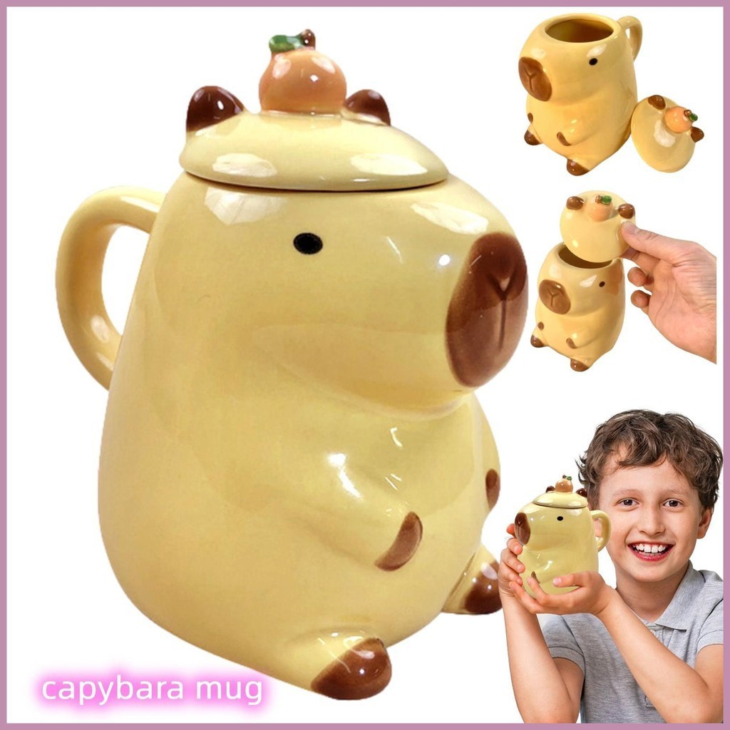 Cute Capybara Mug Ceramic Capybara Mug Capybara Couple Funny Animal 3D ...