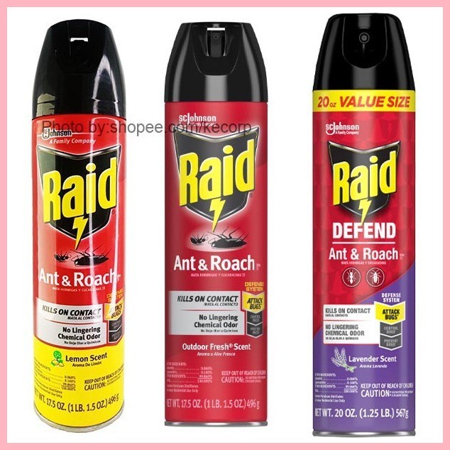 Raid Ant & Roach (Lemon, Lavender & Outdoor Fresh Scent) Aerosol Spray ...