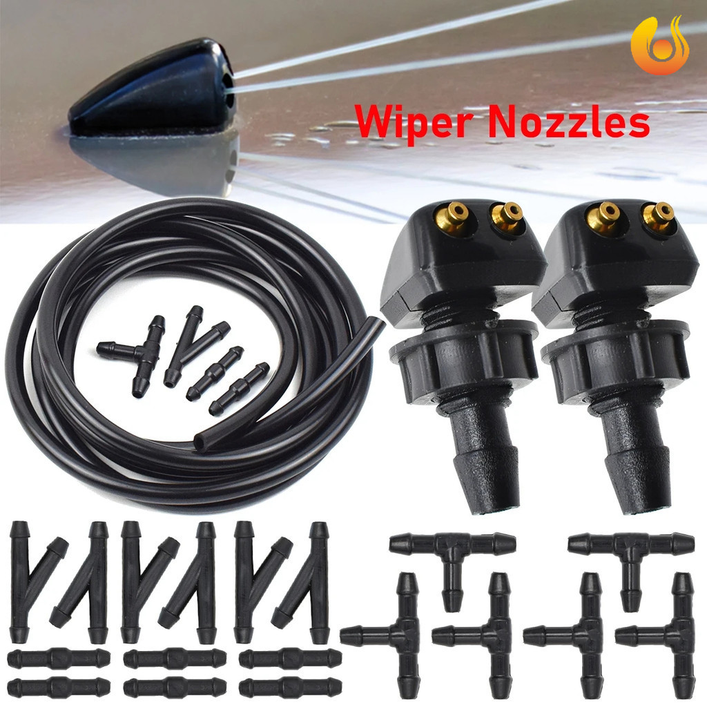 Car Universal Front Windshield Wiper Jet Nozzle Hose- Automobile Glass ...