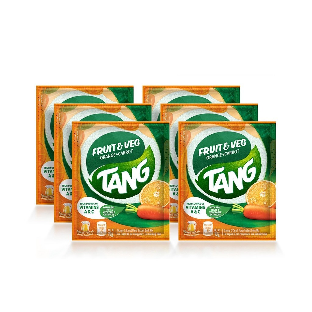 Lazycart 6pcs Tang Instant Drink Mix - Fruit and Vegetable Orange and ...