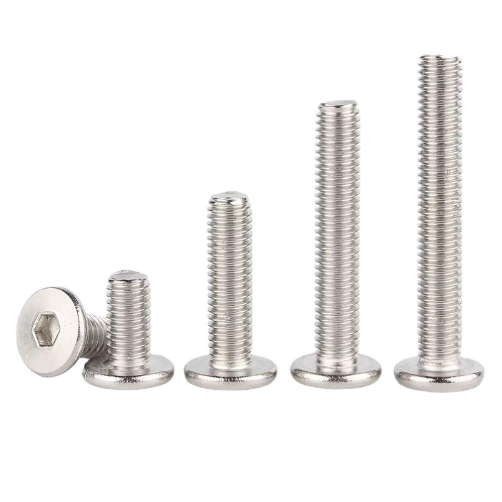 [KZS] 304 Stainless Steel CM Round Thin Head Hexagon Socket Screw Large ...