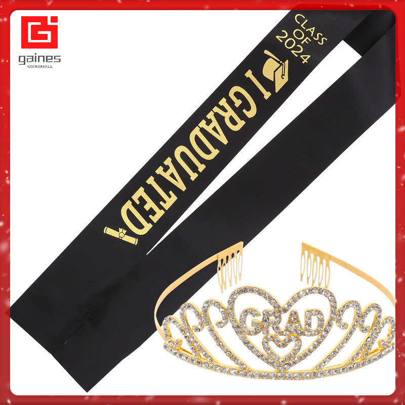 Graduation Crown Straps Sashes Class of 2024 Crowns gaines | Shopee ...