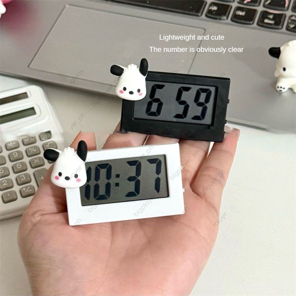 Sanrio Pochacco Table Clock Cartoon Mini Night Light Small Desk Clock ...