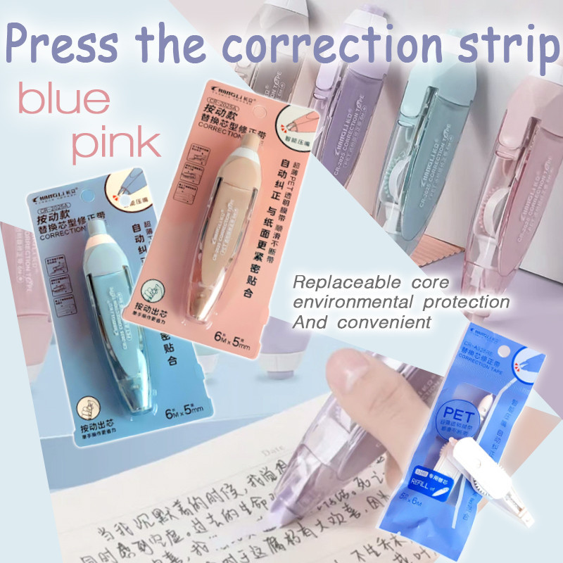 Correction Tape 5mm*6m Retractable Refillable Correction Tape School ...