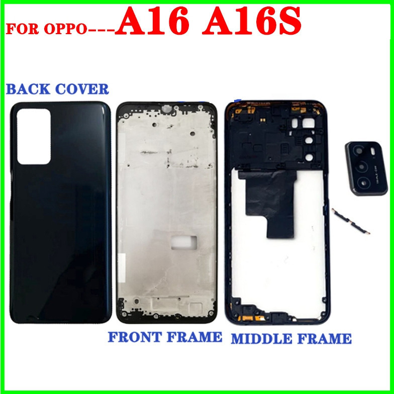 Full Set Back Housing For OPPO A16 CPH2269 Back Battery Glass Cover ...