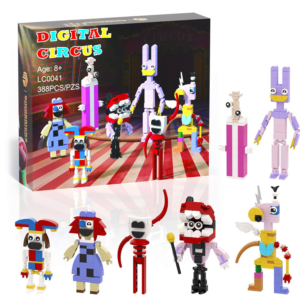 The Amazing Digital Circus Building Blocks Bricks Model Figure Clown ...
