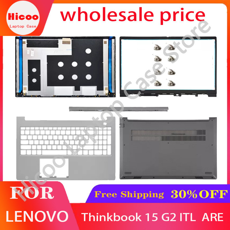 New LCD Back Cover For Lenovo Thinkbook 15 G2 ITL 15 G2 ARE Front Bezel Palmrest Bottom Lower ...