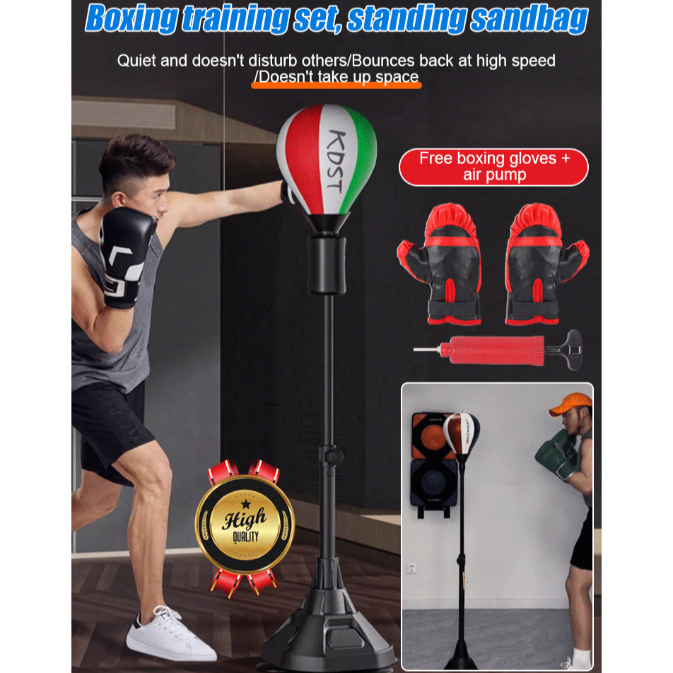 【HOT SALE】[Boxing Exercise Standing Sandbag,Bounce Back High Speed,Free ...