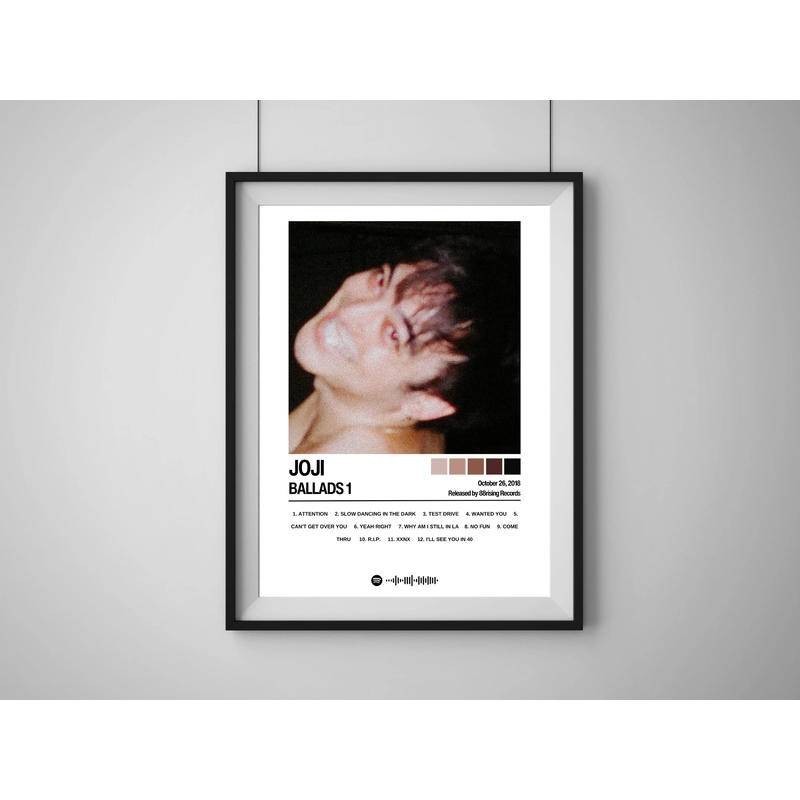 Joji Poster | Ballads 1 Poster canvas Print Music Album Cover Artwork ...