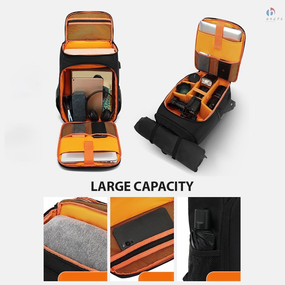 Andph Camera Backpack Water-resistant Camera Bag Photography Backpack ...