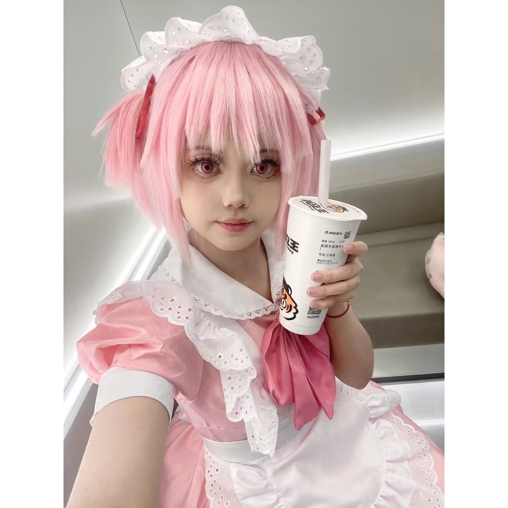 madoka cosplay madoka magica cosplay Lolita Sweet Cute Girl Maid Dress ...