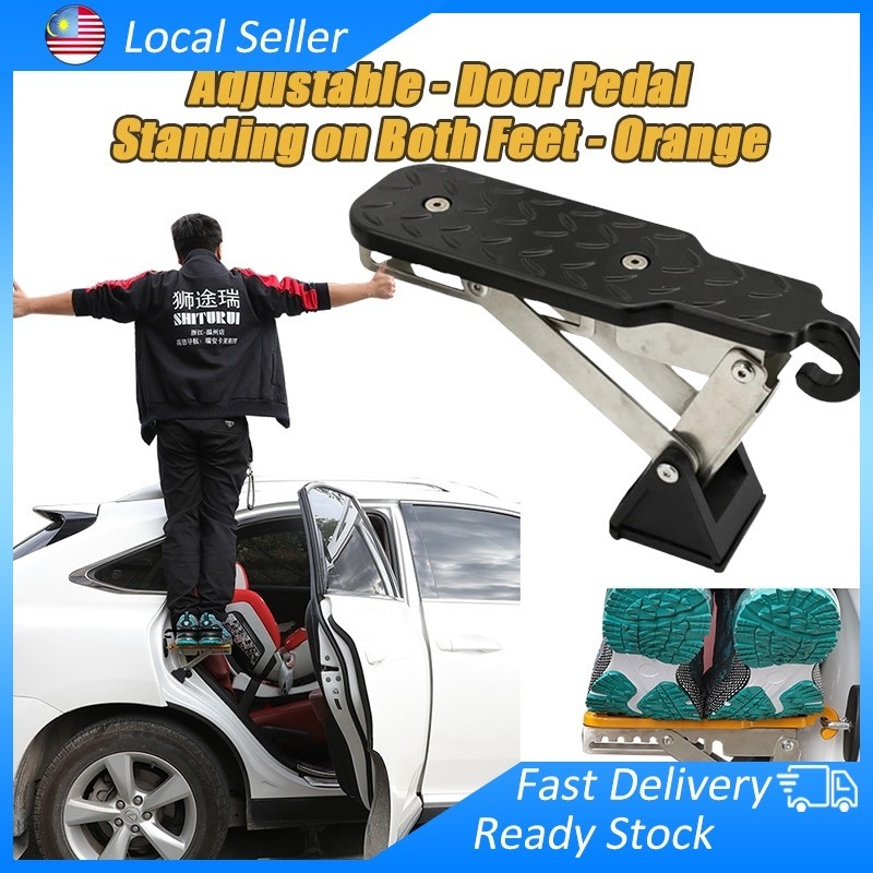 Upgraded Foldable Car Roof Rack Step Fit Door Latch Roof Up to 440 Lbs ...