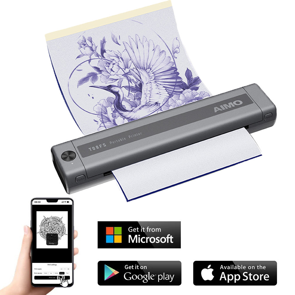 AIMO Portable Mini Tattoo Stencil Printer Thermal Template Machine ...