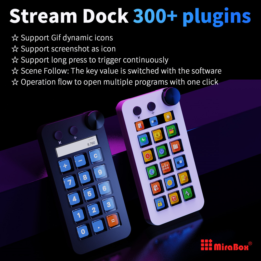 Mirabox N1 Streamdeck Mini Visual Keyboard 15key Lcd Button Live Content Creation Controller