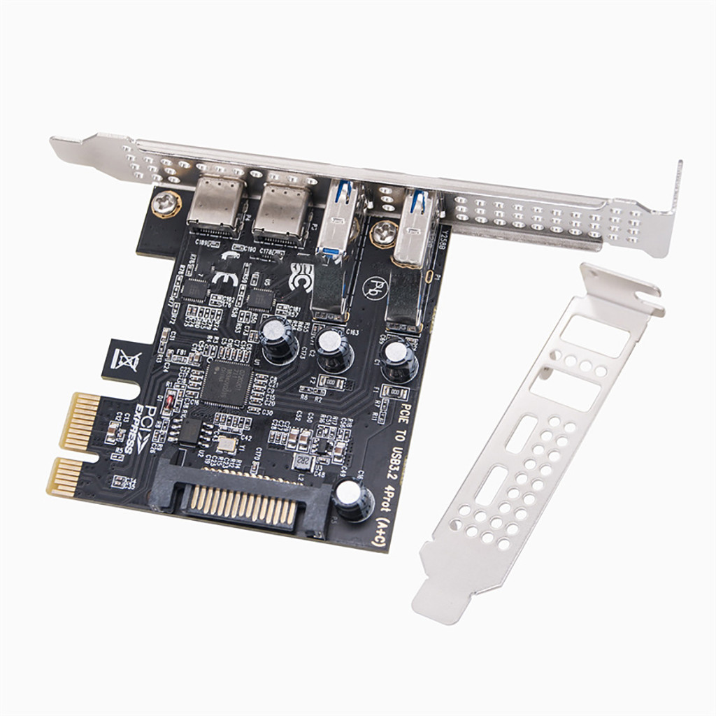 PCI-E 1X to 4-port USB3.2 Gen1 High Speed Expansion Card Type-C+A ...