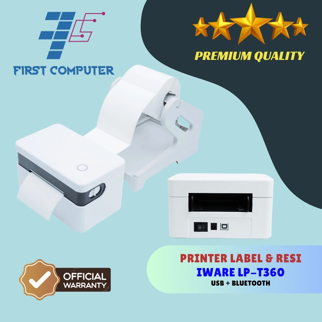 Label Printer and RESI Barcode IWARE LPT360 Thermal Label 80mm - USB ...