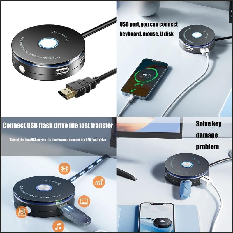 Utake Desktop Computer Power Switches Power Supply Control External PC ...