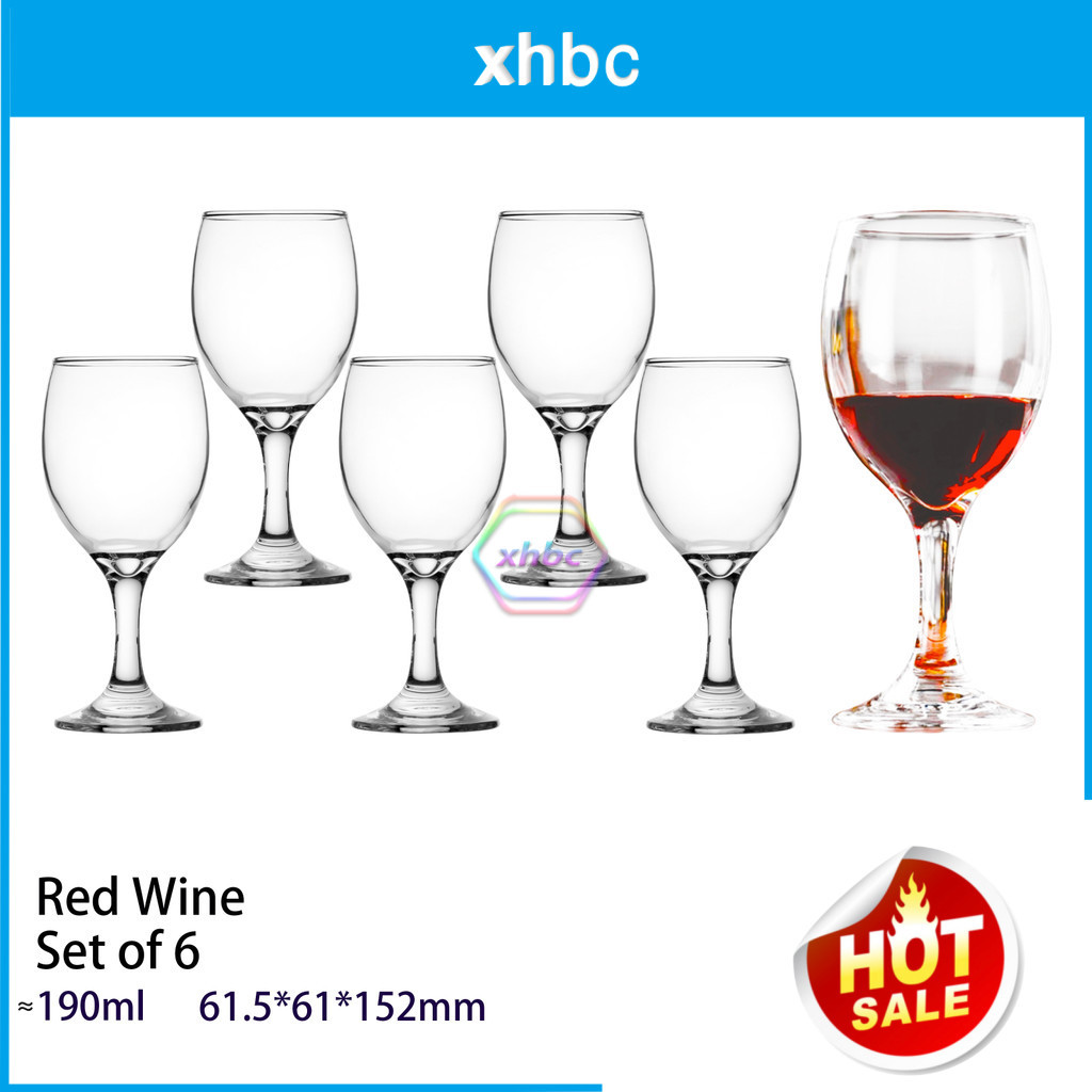 190ml European style crystal red wine goblet glass champagne cocktail glass 1PCS | Shopee ...