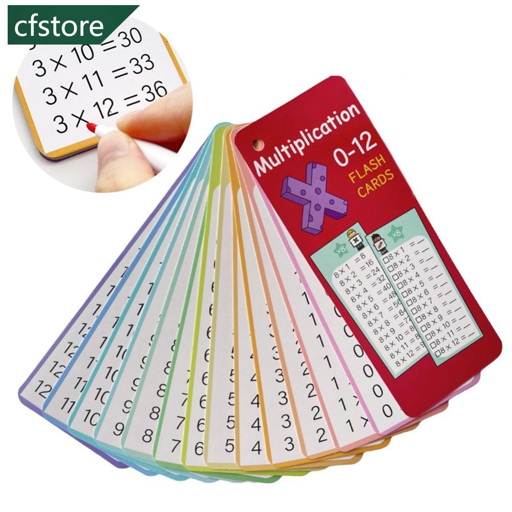 CFSTORE 0-12 Times 14Pcs Table Cards Multiplication Charts Self Check ...