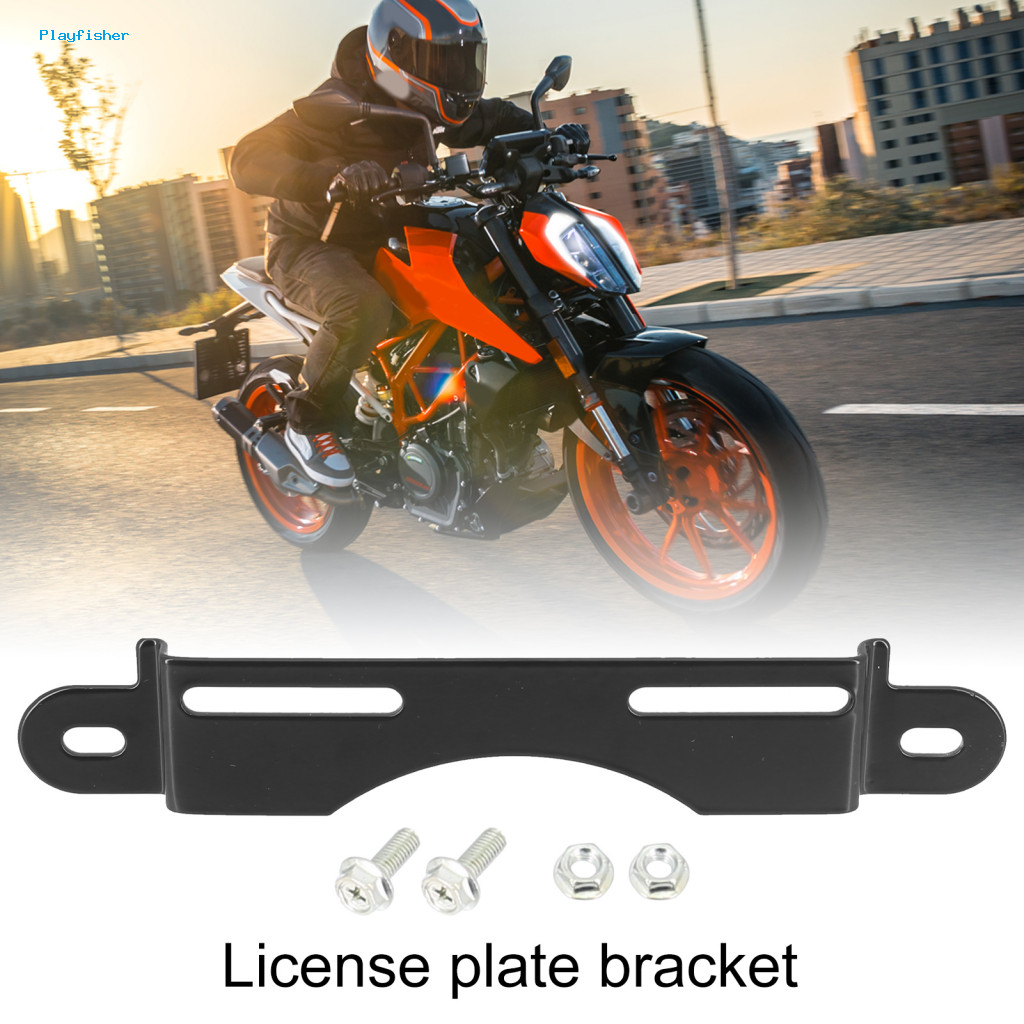 Motorcycle License Plate Holder Sturdy Replacement Black Number Plate ...