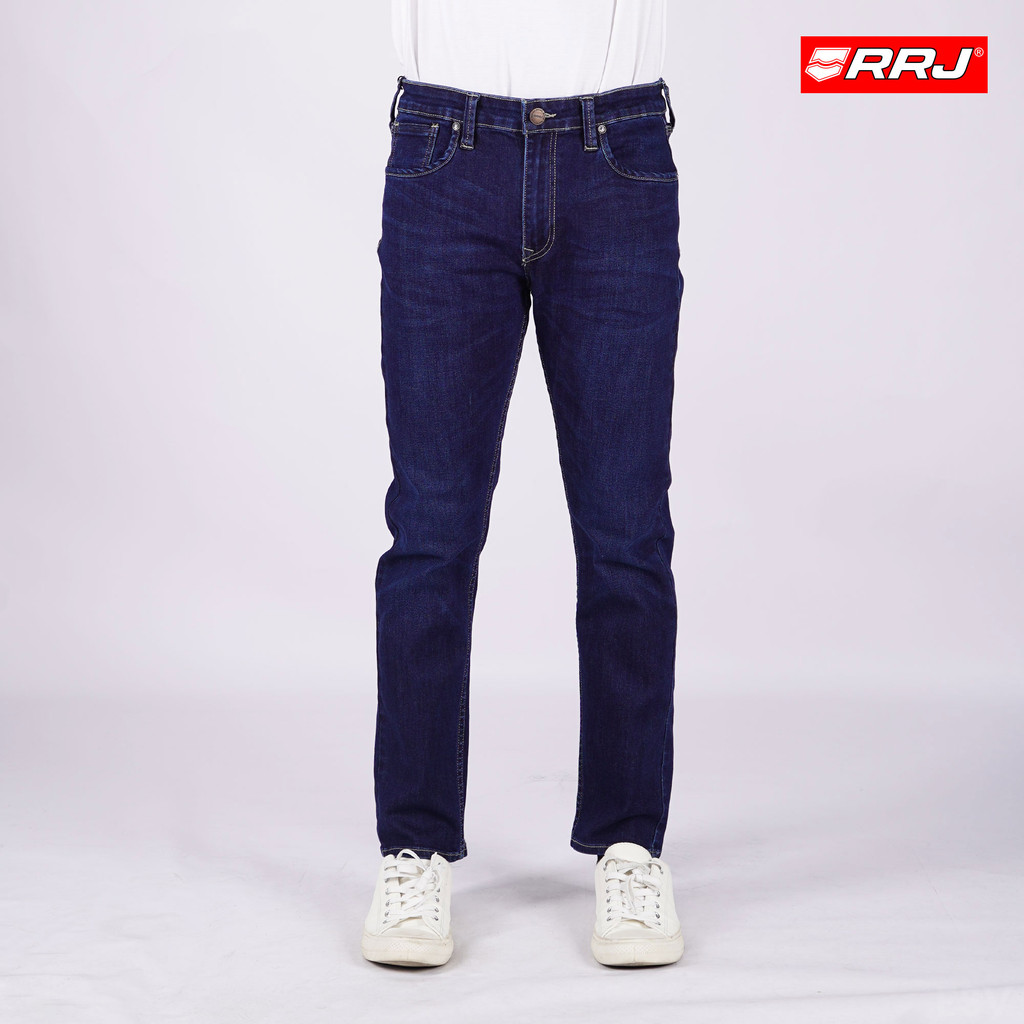 RRJ Men's Basic Denim Pants Superskinny Fitting Mid-Rise 172141 (Dark Shade) | Shopee Philippines