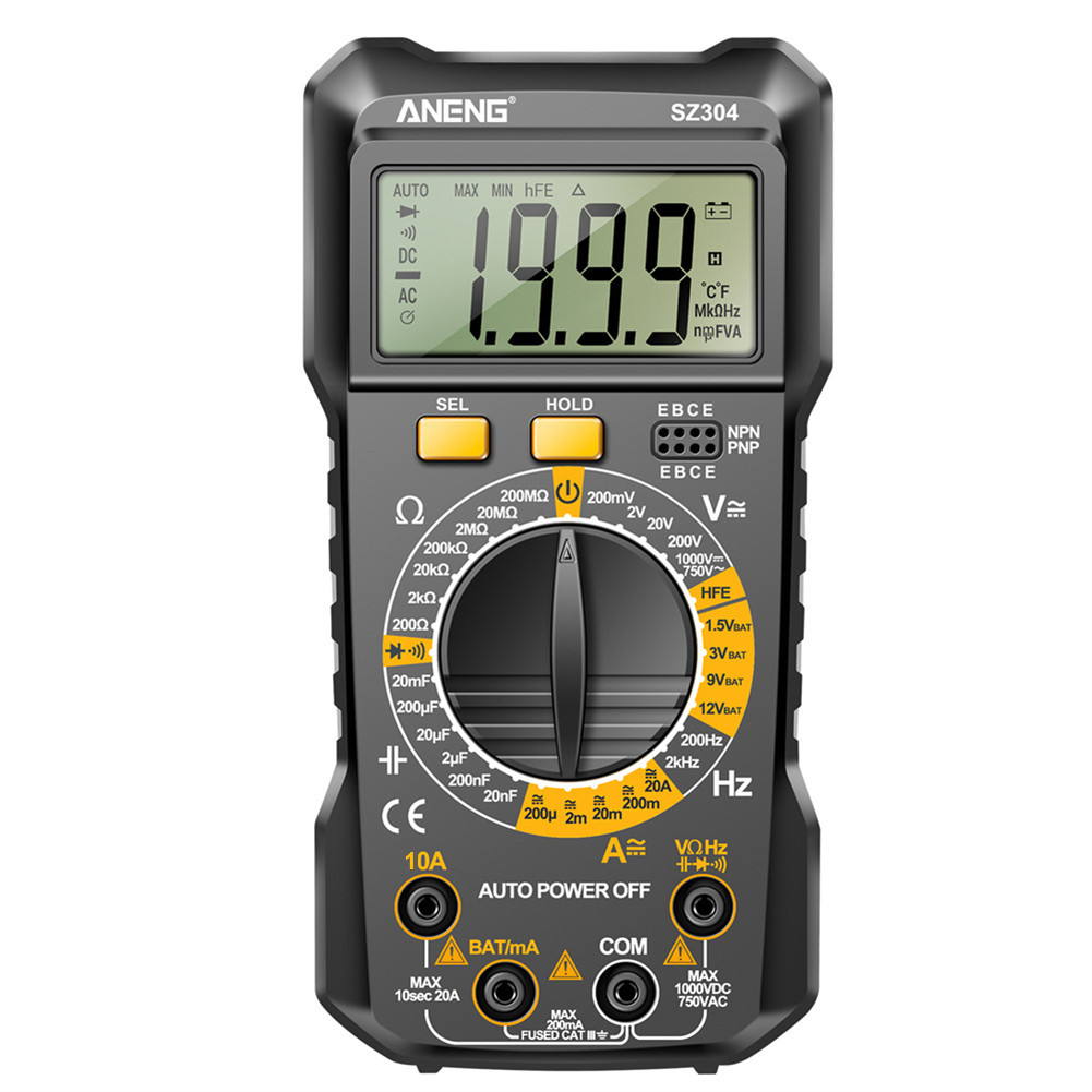 Aneng SZ304 Digital Multimeter Professional Handheld Multimetro Auto ...