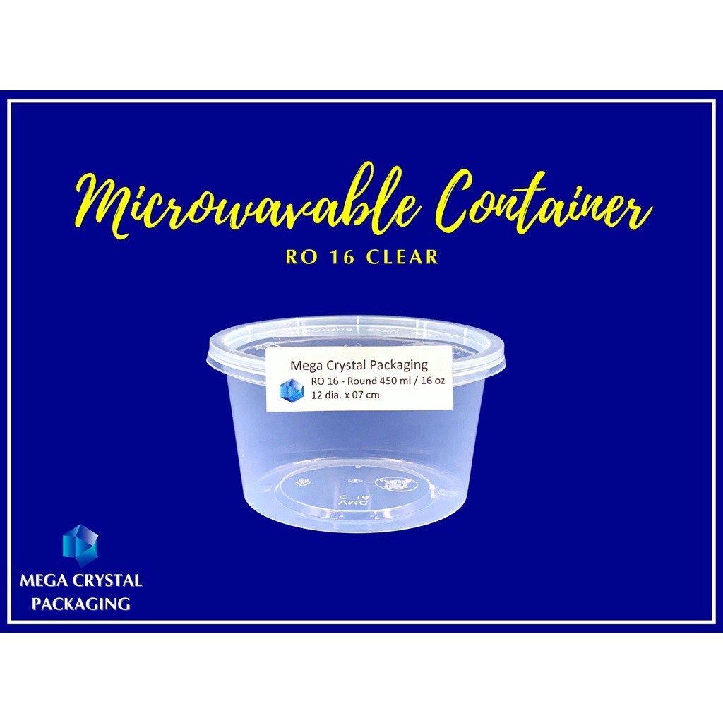 ♞Microwavable Plastic Container RO 16 - Round 450 ml / 16 oz ( 50 Pcs ...