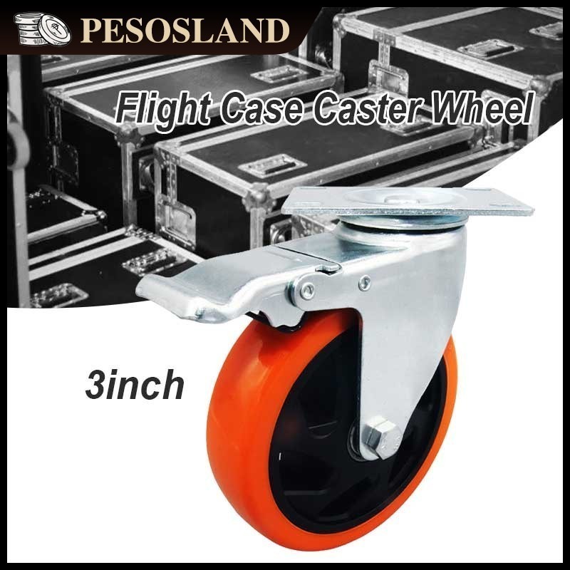 3" Flight Case Caster Wheel Heavy Duty Caster Wheel PU Wheel Caster ...