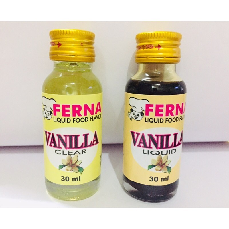 30ml Ferna Vanilla Liquid Food Flavor (CLEAR and LIQUID BROWN) | Shopee ...