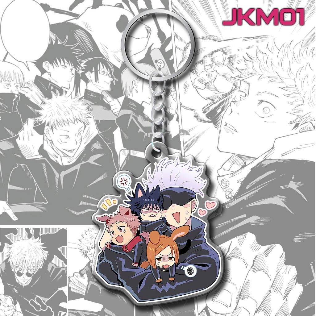 Jujutsu Kaisen anime keychain with Gojo Itadori Sukana Megumi Japanese ...