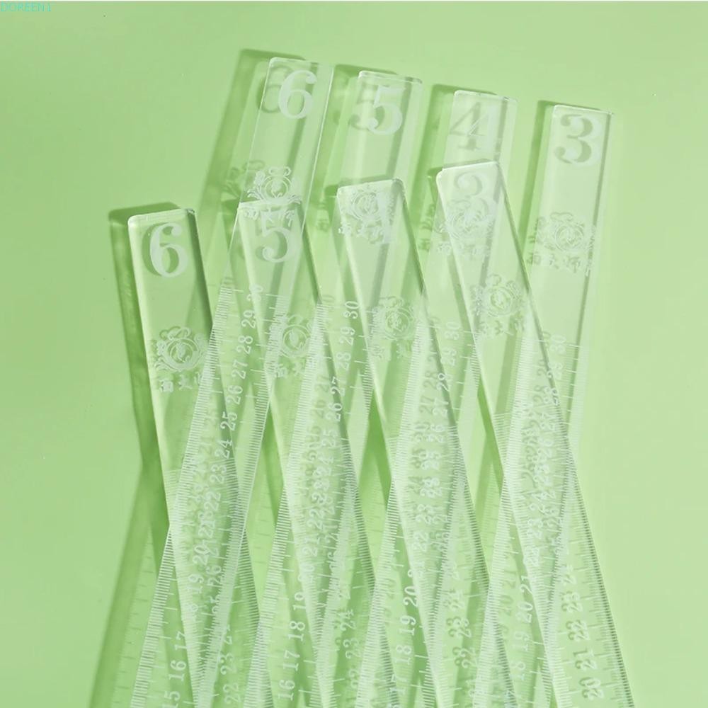 DOREEN1 2Pcs Cookie Balance Ruler, Acrylic Tranasparent Biscuit Cake ...