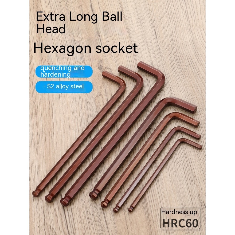 extended ball end allen wrench single high-strength S2 ball head L ...