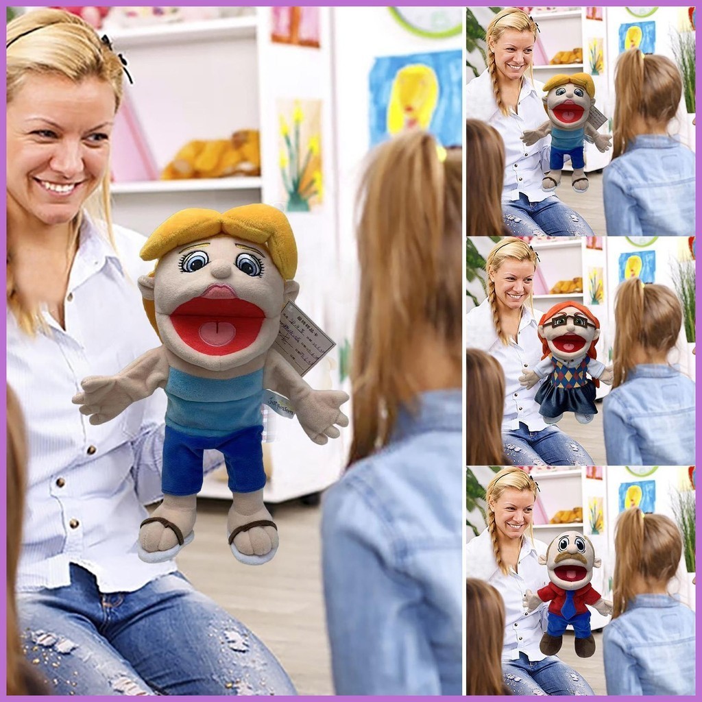 Jeffy Puppets for Kids Hand Puppet Plush Doll with Movable Mouth 17 ...