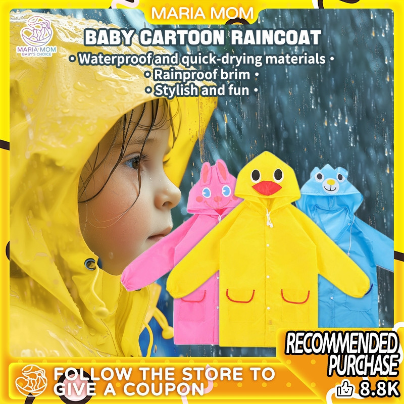 Kids Raincoat Cartoon Raincoat For Kids Waterproof Raincoat Children ...