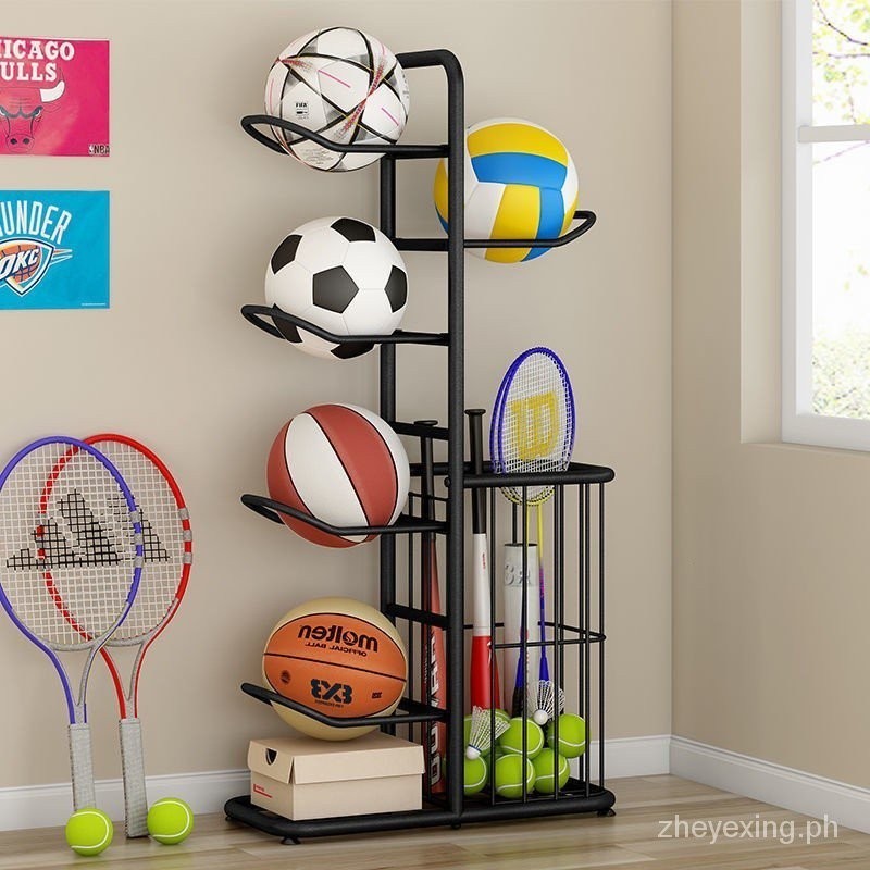 【In stock】Storage Rack Household Indoor Foot Volleyball Rack Badminton ...