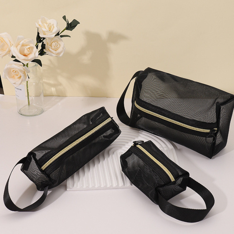 Nylon 3D Square Mesh Coin Purse Large Capacity Key Bag Card Bag Coin ...