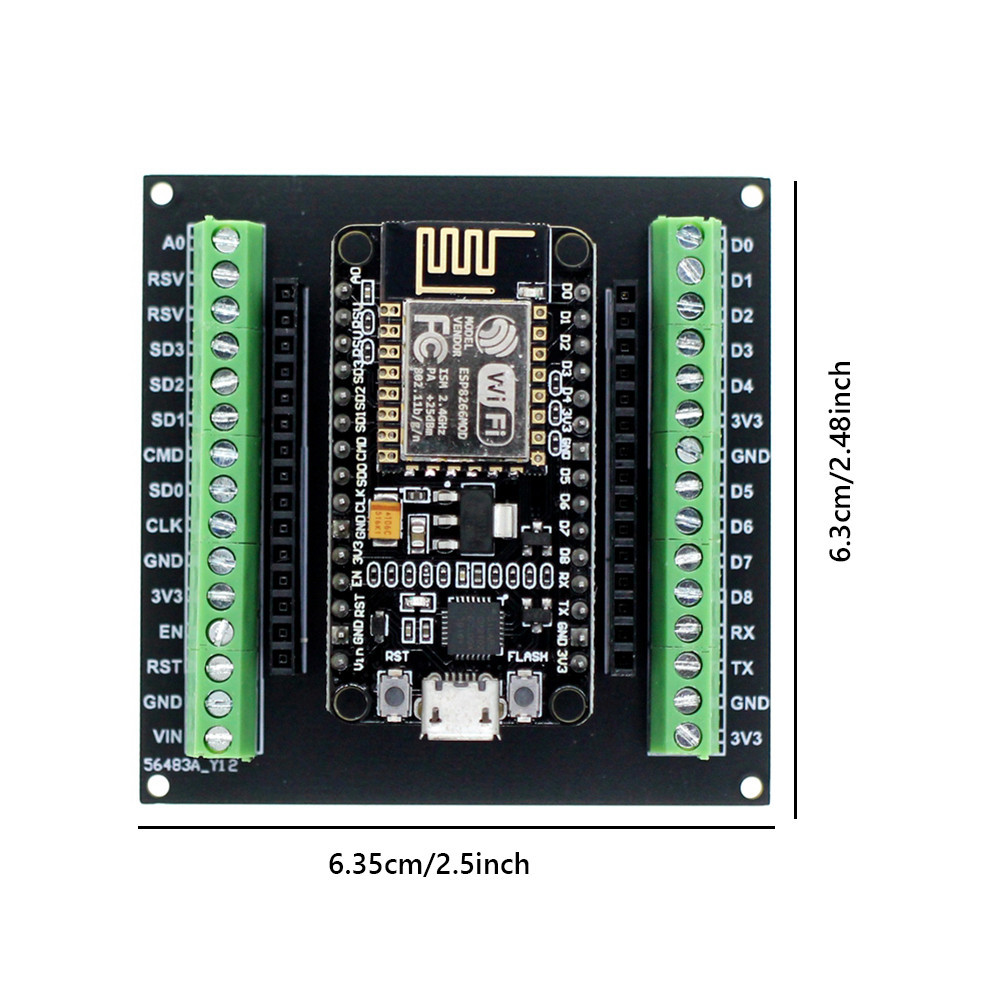 Esp8266 Breakout Board Wi Fi Gpio 1 Into 2 Cp2102 Chip Nodemcu