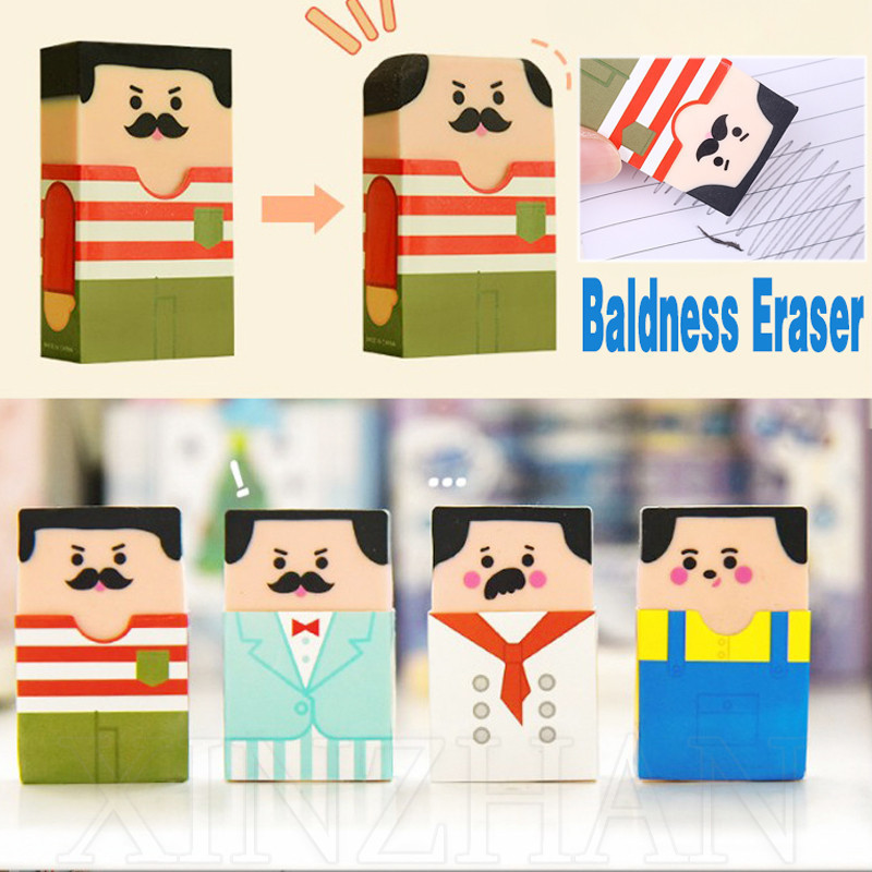 Creative Funny Bald Eraser - Versatile Shapes Funny Rubber - INS ...