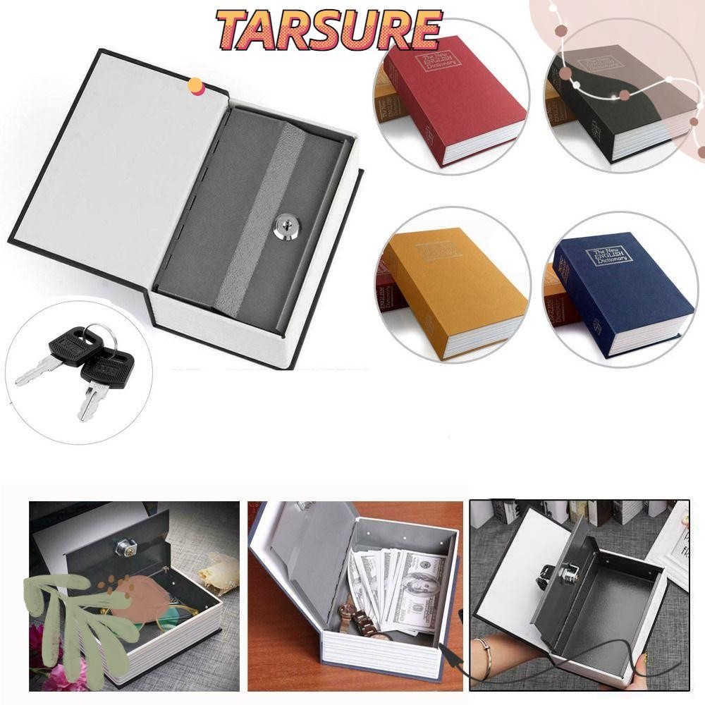 TARSURR Metal Box Change Storage Box Home Secret Stash Booksafe Lock ...