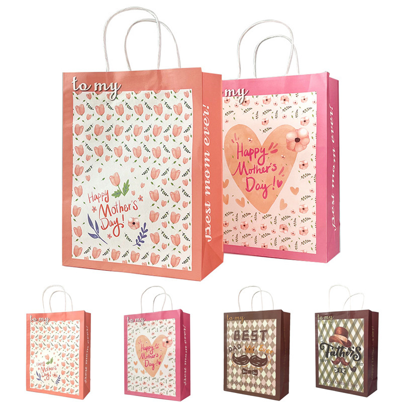 Kraft Paper Love Gift Packaging Bag Mother's Day Father's Day Holiday ...