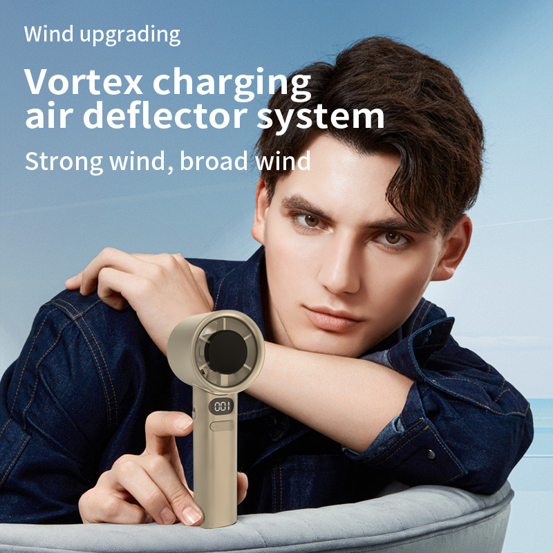 Handheld Fan Type-C Rechargeable 100-Speed Adjustable Fast Cooling ...